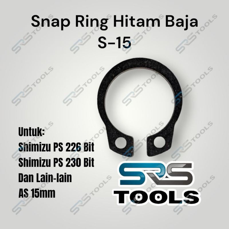 Jual Snap Ring S15 - Snapring / Circlip Hitam Baja Shimizu PS 226 230 ...