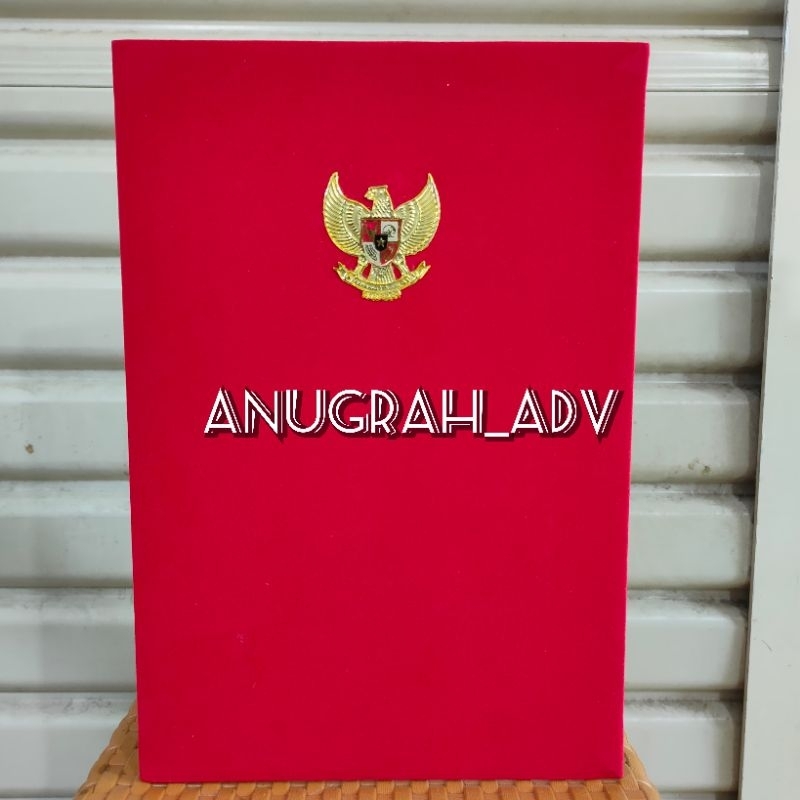 Jual map bludru map kantor map sekolah logo garuda coating - MERAH ...