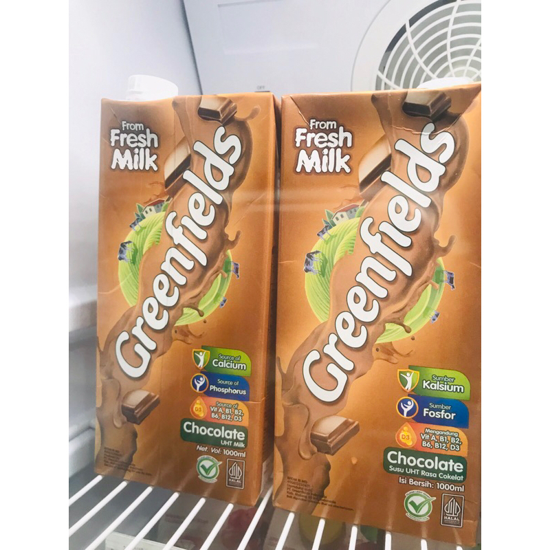 Jual greenfields susu UHT chocolate 1 liter | Shopee Indonesia