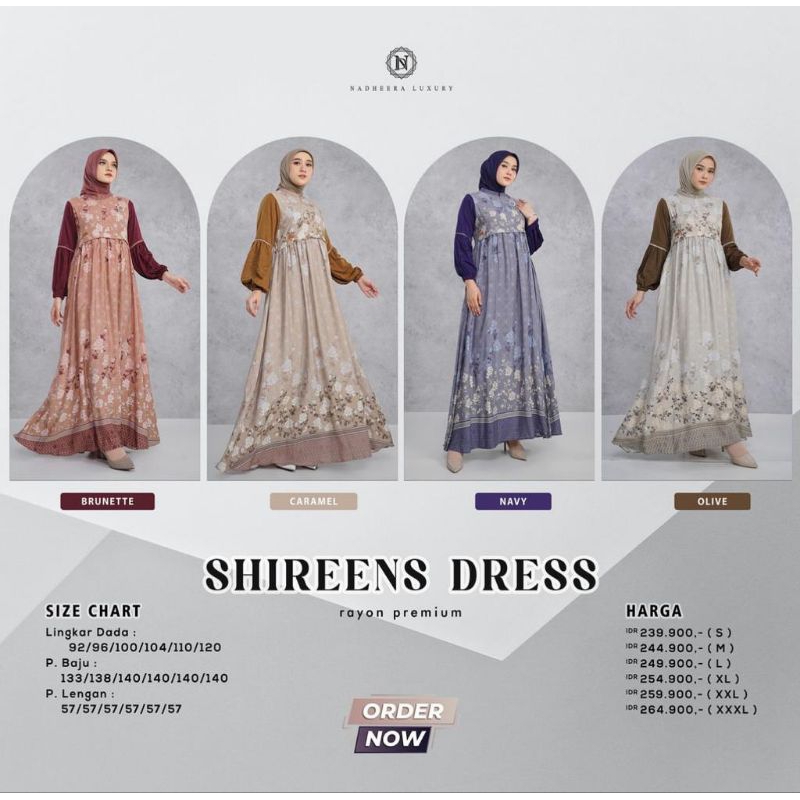 Jual BISA COD SHIREENS DRESS NADHEERA LUXURY | Shopee Indonesia
