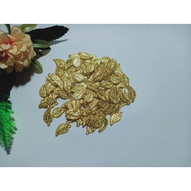 Jual MANIK DAUN GOLD model 01 (15gram) | Shopee Indonesia