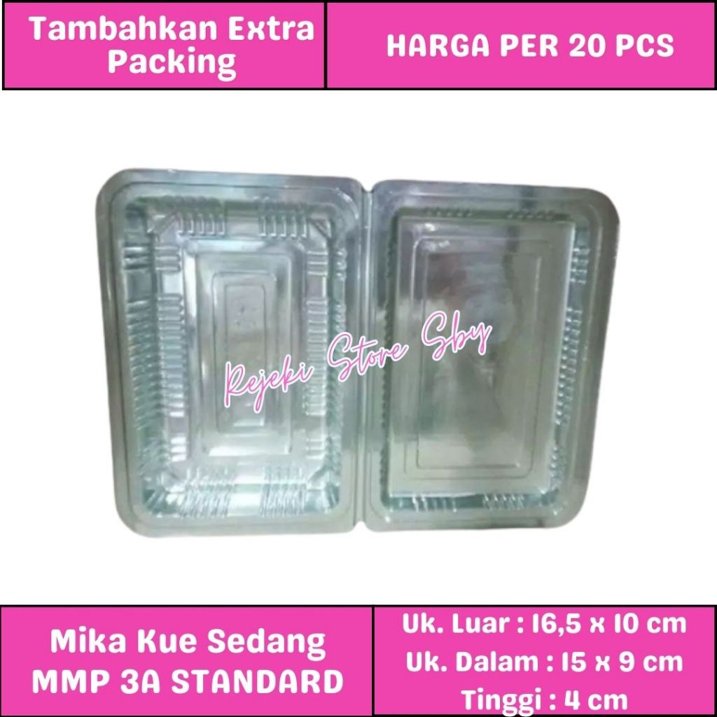 Jual (20 PCS) Mika 3A Tebal / Standard | Mika Kue / Mika Nasi | Wadah ...