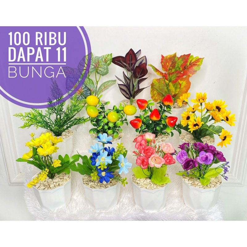 Jual PAKET HEMAT 100 RIBU DAPAT 11 BUNGA HIAS ARTIFICIAL MURAH / PAKET ...