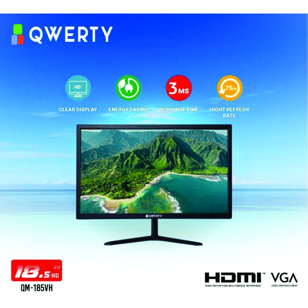 Jual MONITOR LED QWERTY 19 INCH HDMI + VGA | Shopee Indonesia