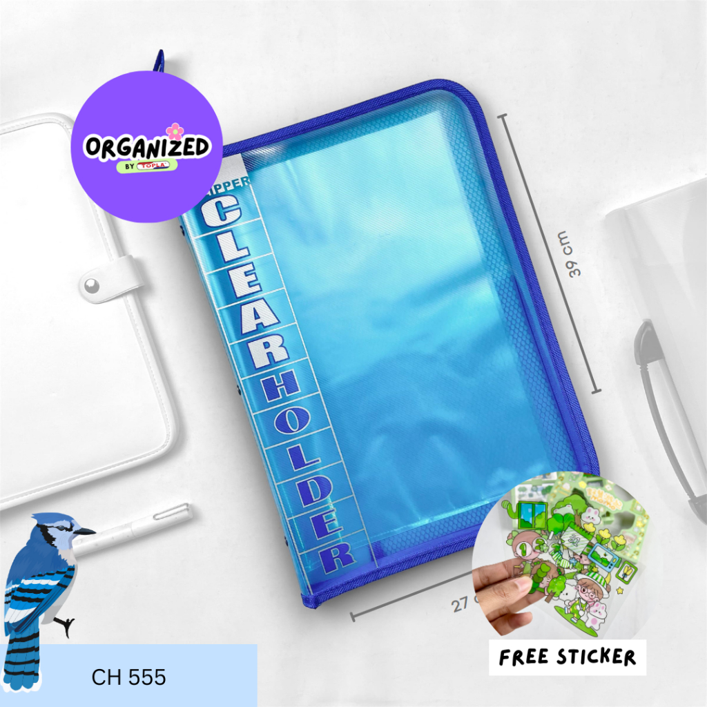 Jual Topla clear holder 555 map dokumen resleting file folder berkas ...
