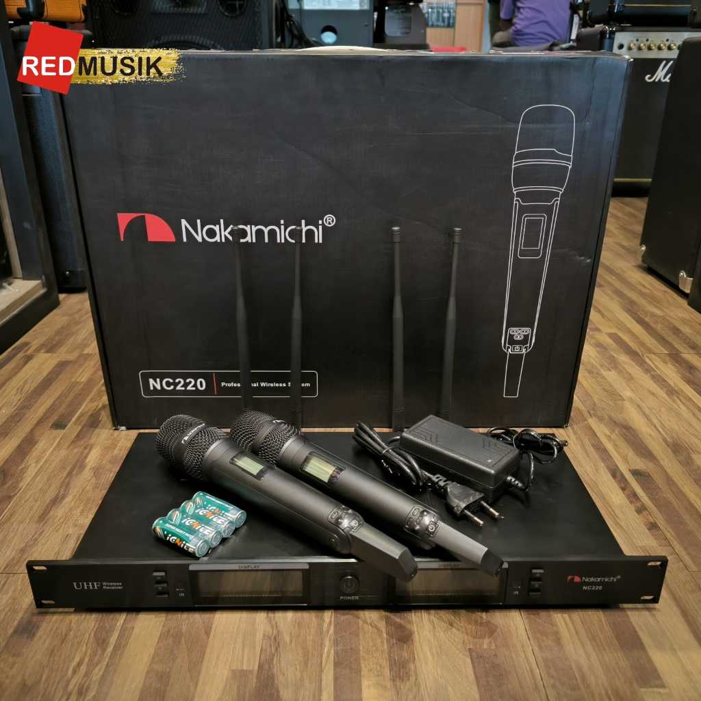 Jual Microphone Nakamichi NC220 Wireless Microphone 2 Mic Handheld NC 220 | Shopee Indonesia