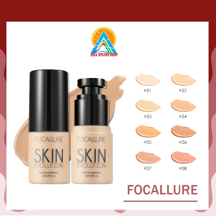 Jual Focallure Foundation Full Coverage Oil-control Fluid Foundation ...