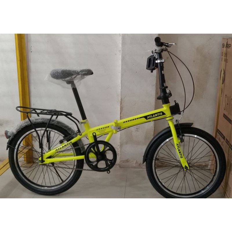 Jual Sepeda Lipat 20 inch ATLANTIS ( Warna Kuning / Hijau Stabilo ...