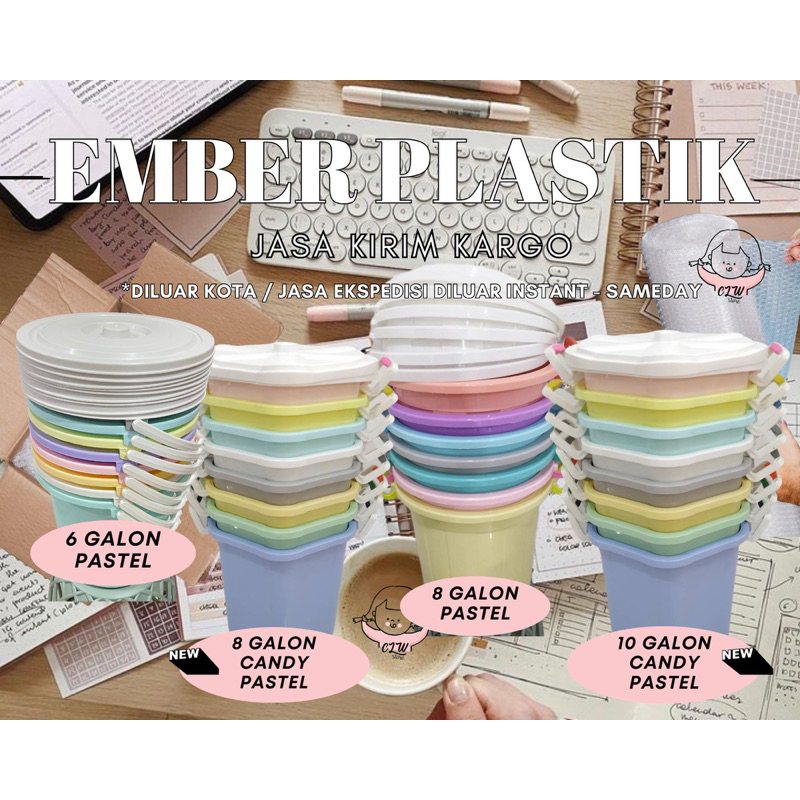 Jual Ember 10 8 6 Galon Ember 30 40 Liter Bucket Pail dengan Tutup ...