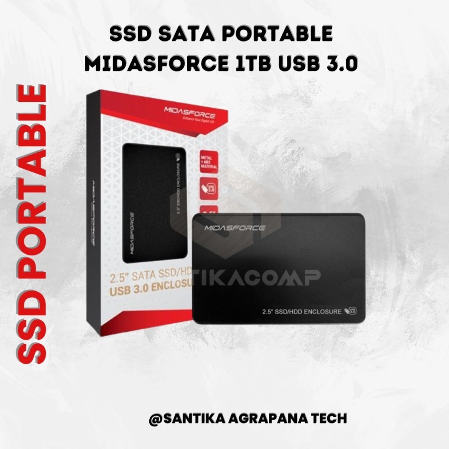 Jual SSD PORTABLE MIDASFORCE 1TB USB 3.0 - SSD EKSTERNAL 1 TB | Shopee Indonesia
