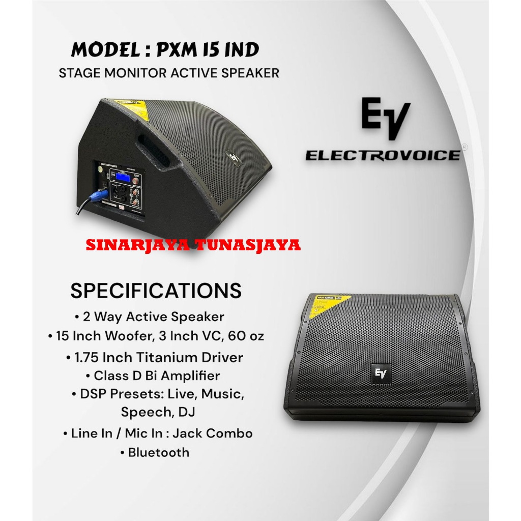 Jual ELECTROVOICE FLOOR MONITOR 15 INCH EV PXM15 IND STAGE MONITOR ...