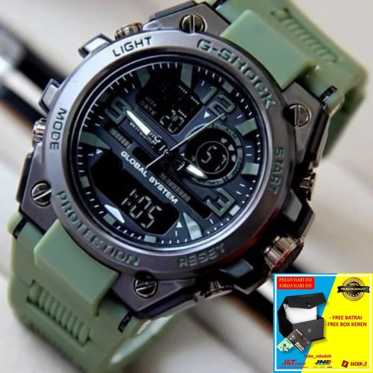 Jual TERLARIS JAM TANGAN PRIA RING BESI METAL DIGITAL & ANALOG TAHAN ...