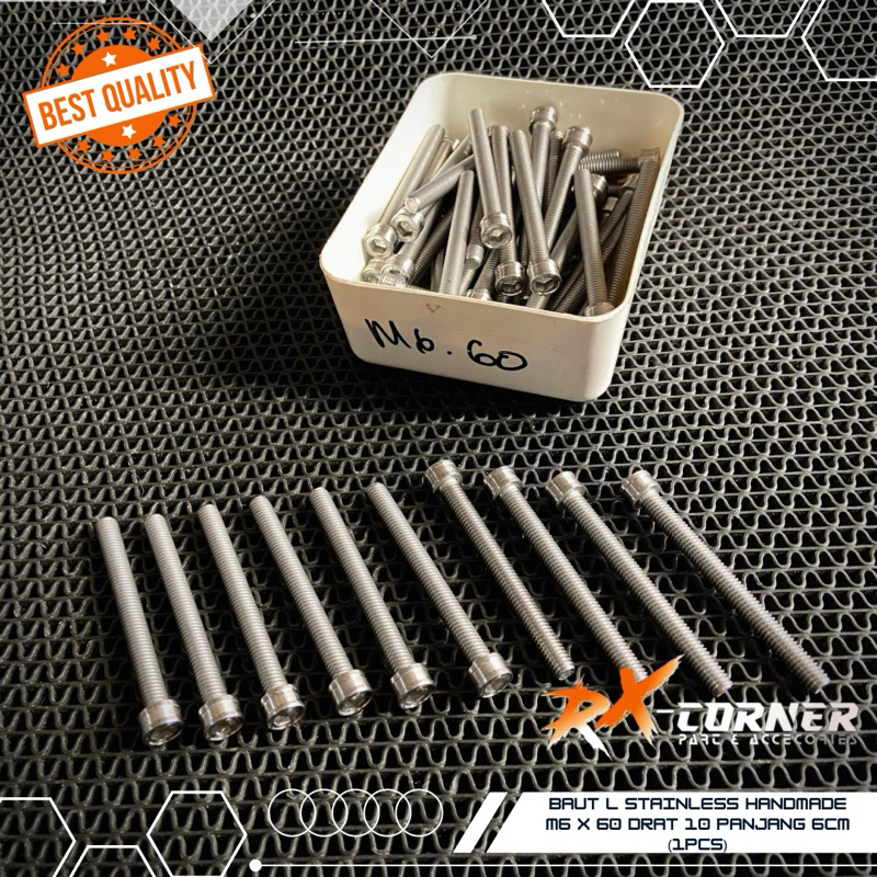 Jual Baut Baud L Custome M6x60 Drat 10 Panjang 6cm ( 1pcs ) | Shopee ...