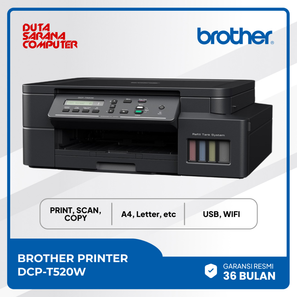 Jual PRINTER BROTHER DCP-T520W T520 Inkjet AIO Print Scan Copy Wifi ...