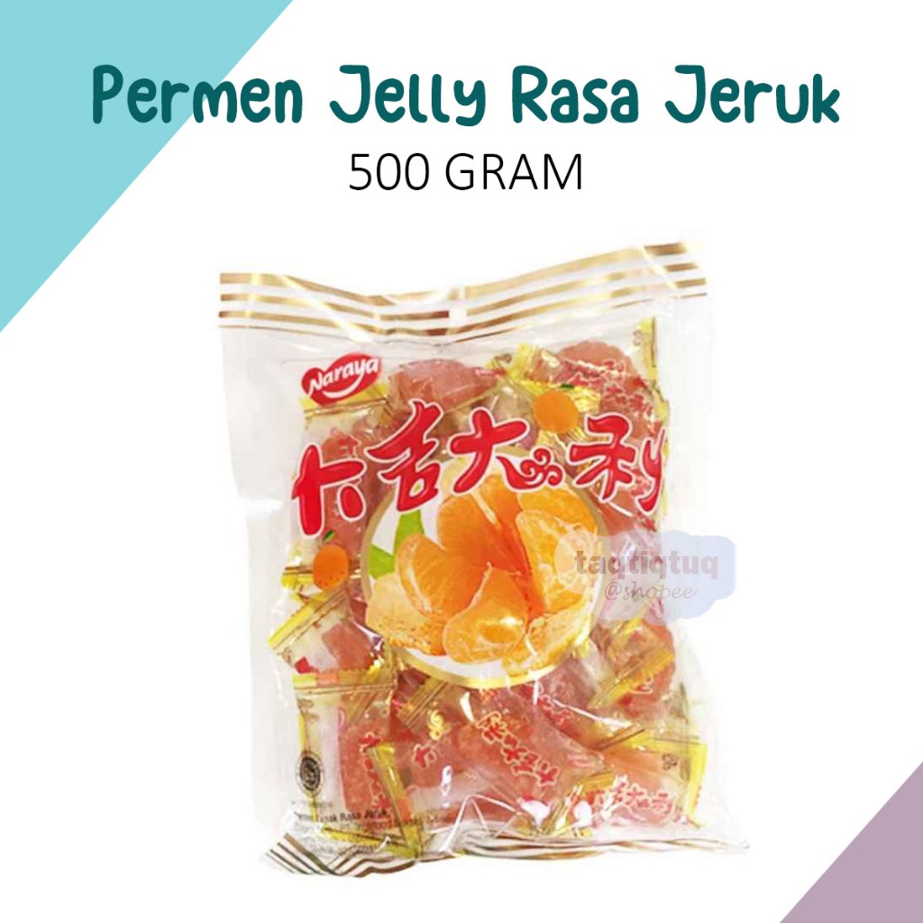 Jual Naraya Permen Jelly Jeruk Mandarin Orange Candy 500gr Halal BPOM ...