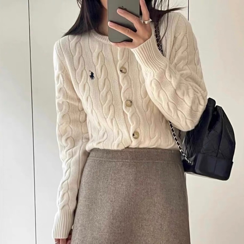 Jual READY - Minjung Polo Cardigan | Ralph lauren atasan wanita luaran ...