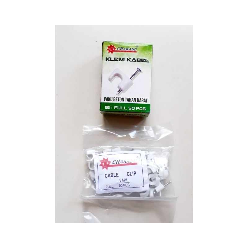 Jual Klem.kabel 7/8/9/10/12 mm Klem kabel paku tembok original | Shopee ...