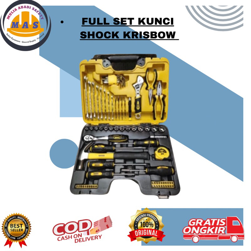 Jual KUNCI KRISBOW SET PERKAKAS MEKANIK 78PCS / KRISBOW TOOL KIT 78 PCS | Shopee Indonesia