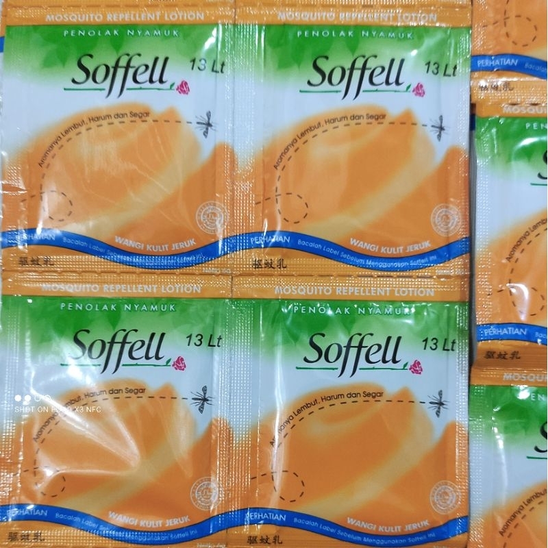 Jual Soffell Sofel Sofeel Lotion Anti Nyamuk 1 Renceng (Isi 12 Sachet ...
