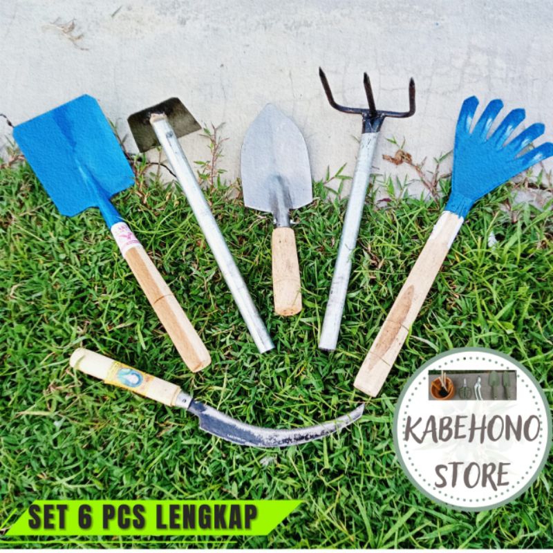 Jual SET ALAT BERKEBUN 6 PCS LENGKAP FULL SET SERBAGUNA - ALAT BERKEBUN ...