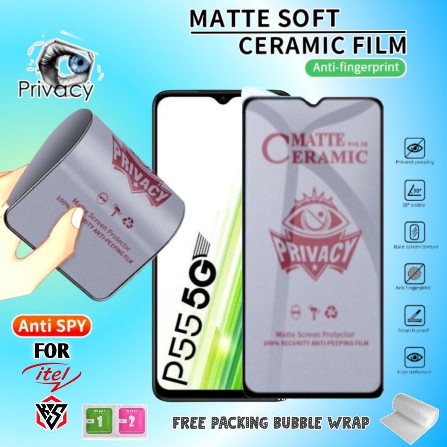 Jual Anti Gores Privacy Itel Power 55 / P55 6.6" Ceramic Privacy Anti Spy | Shopee Indonesia