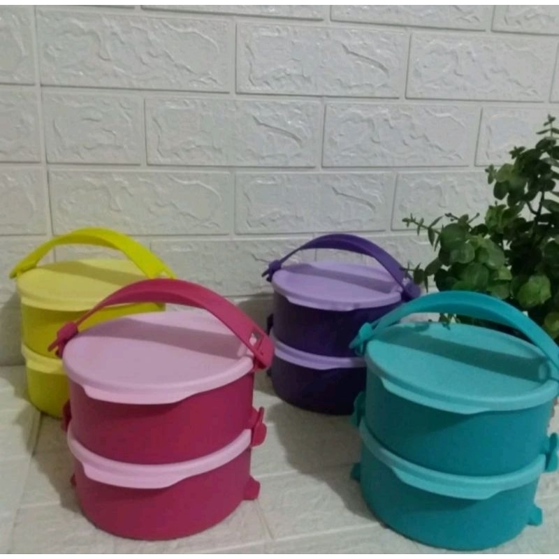 Jual rantang Tupperware mini click to go (isi dua wrna sama) | Shopee ...