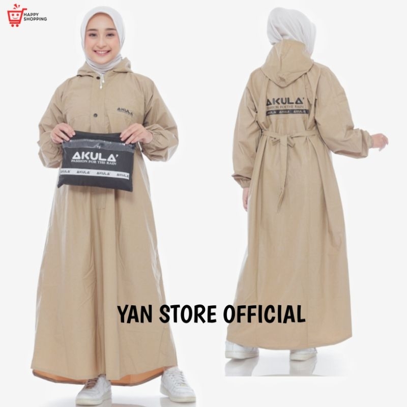 Jual Jas Hujan Wanita Muslimah Model Gamis By AKULA Bahan PVC Anti ...