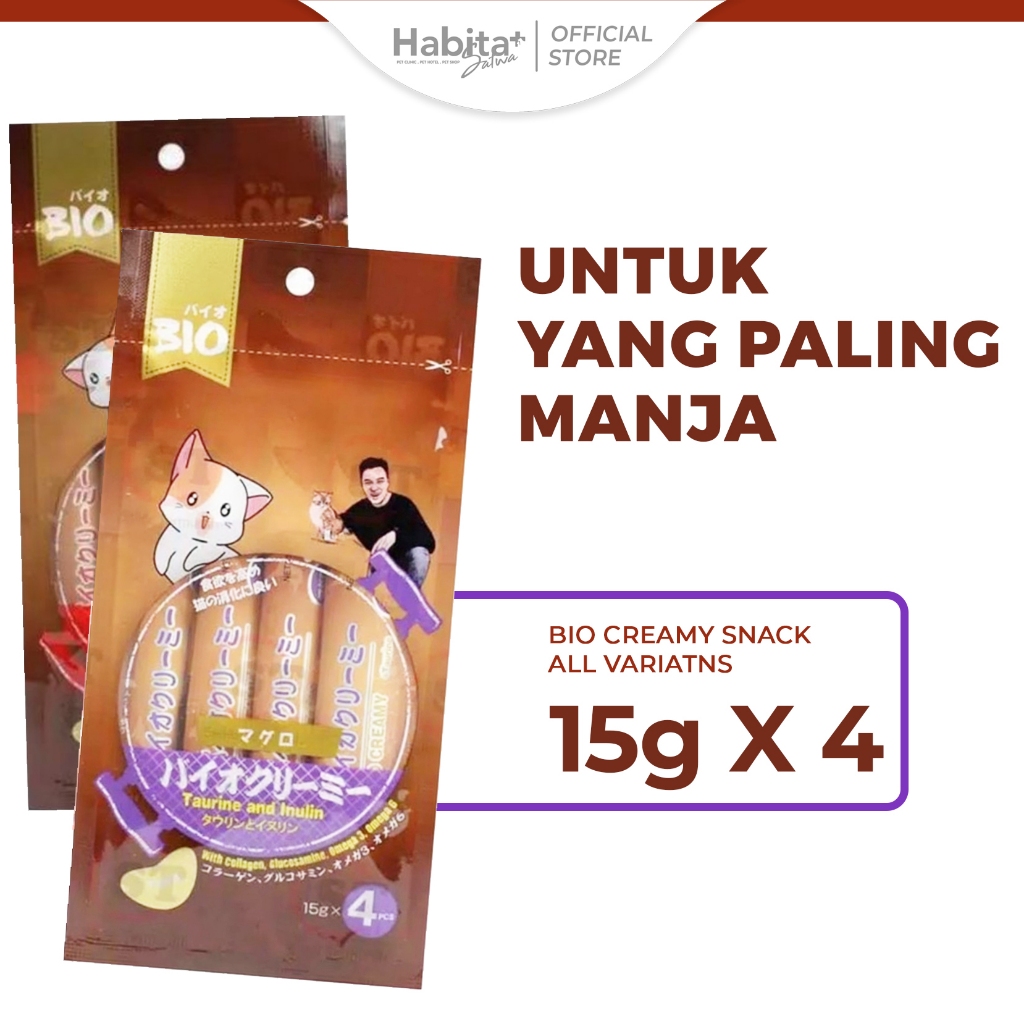 Jual Snack Kucing Bio Creamy Treats 15gr x 4 pcs All Varian | Shopee ...