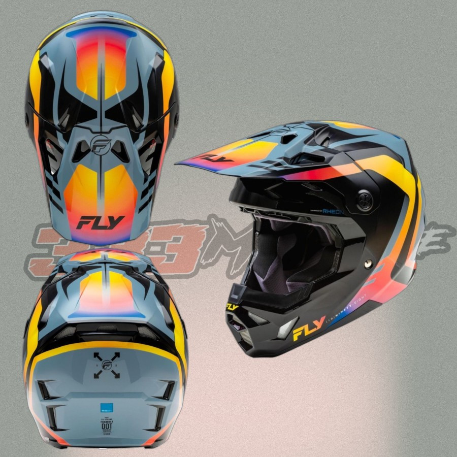 Jual Helm FLY Formula CP Krypton 24 Grey Black Electric Fade Helmet Fly ...