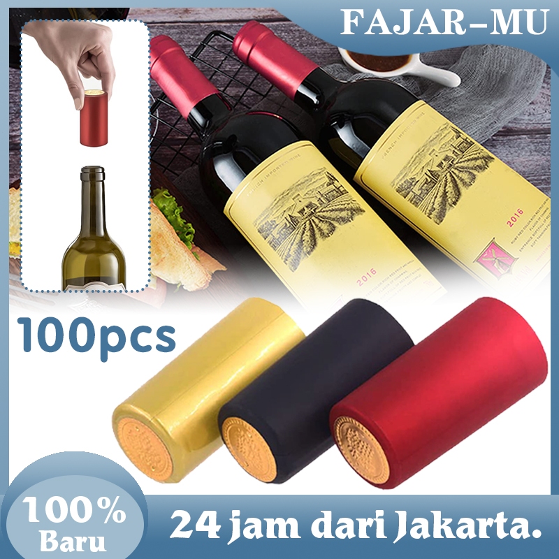 Jual 100pcs/Set Shrink Film Wine Bottle Segel Tutup Botol Plastik Wrap ...