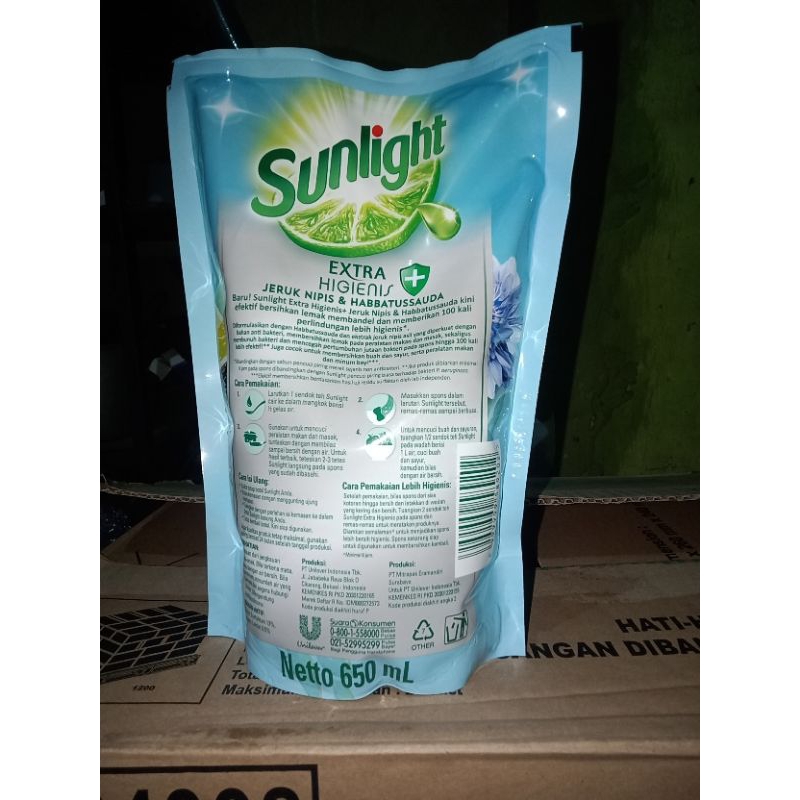 Jual sunligt extra kemasan biru 650ml | Shopee Indonesia
