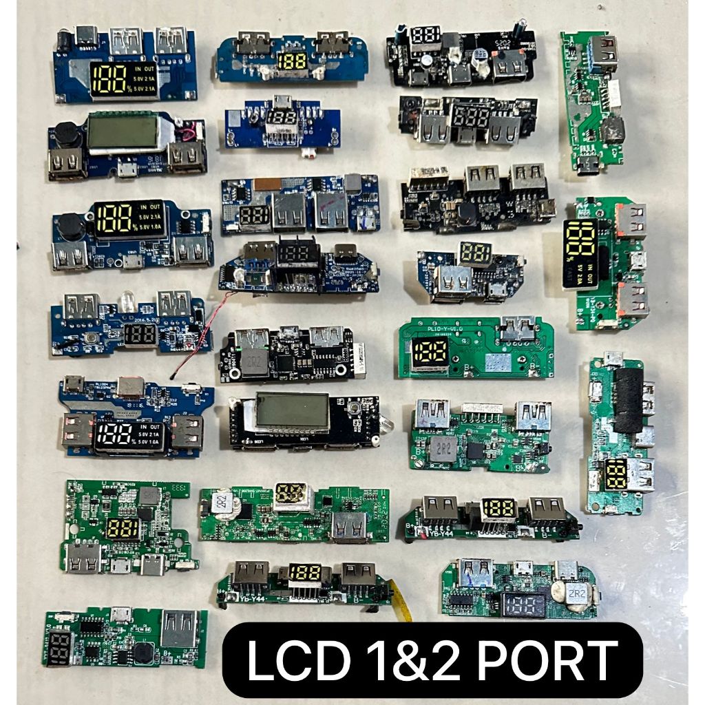 Jual PCB CHARGER MODUL MODULE POWERBANK 1 PORT DAN 2 PORT TAMPILAN LCD ...