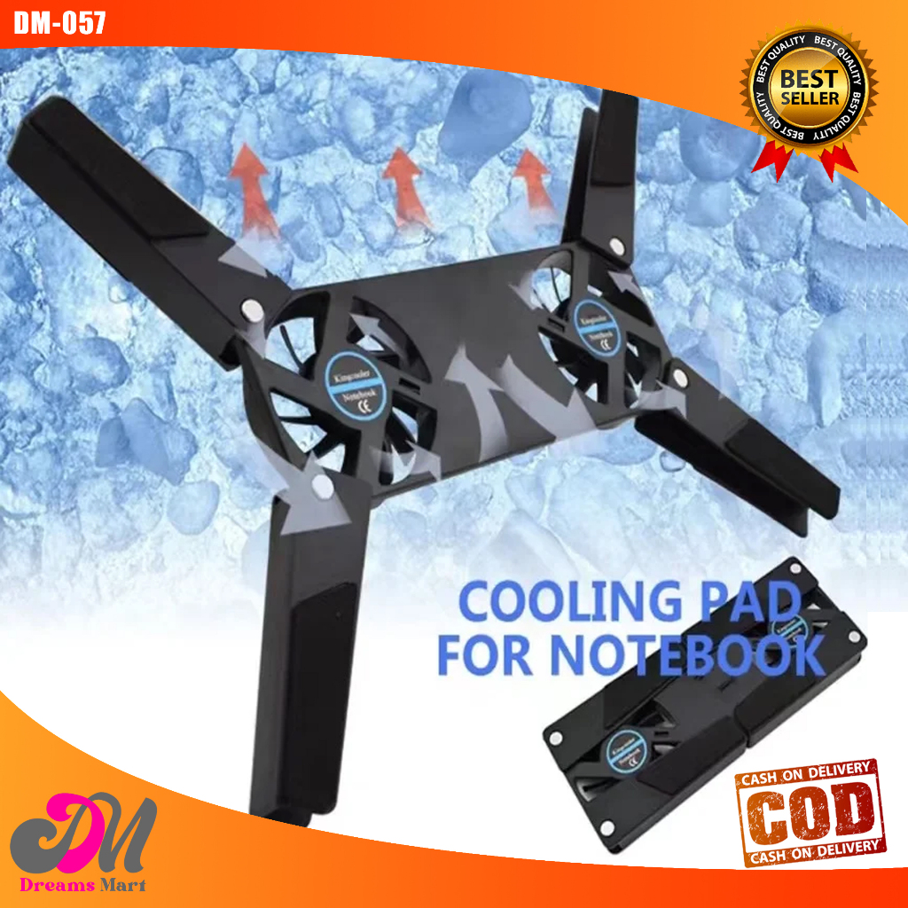 Jual Kingcooler Notebook Laptop Cooling Pad Lipat Portable X Stand Dual ...