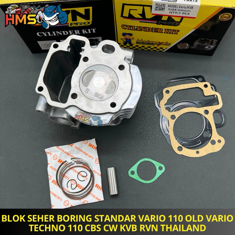 Jual BLOK BLOCK SEHER BORING KOMPLIT ISI PISTON KIT VARIO 110 KARBU LAMA TECHNO KVB STANDAR ...