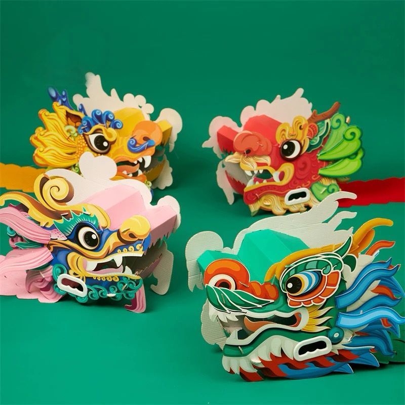 Jual Dragon head DIY kids papercraft topeng kepala naga CNY imlek ...