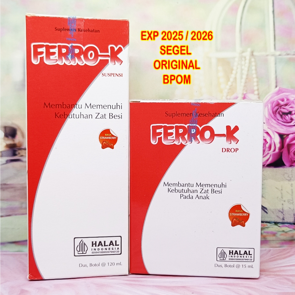 Jual FERRO-K Drop 15ml Sirup 120ml Suplemen Zat Besi Anak | Shopee ...