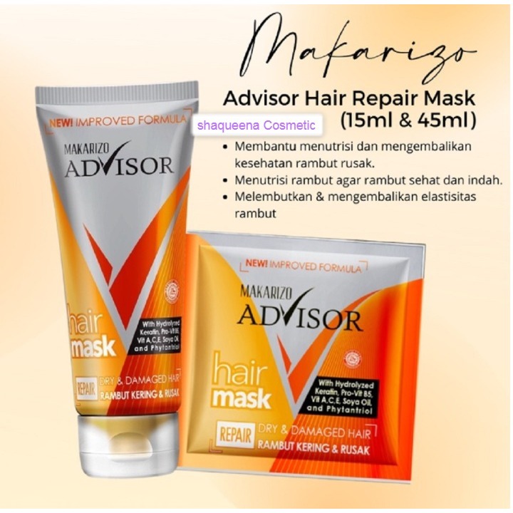 Jual Makarizo Advisor Hair Repair Mask Sachet ( 15 ml / 45ml ) ( Masker ...