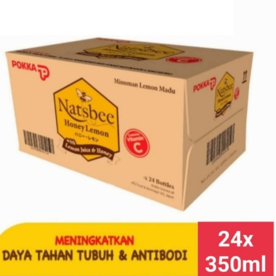 Jual Pokka Natsbee Honey Lemon - 350 ml 1 ctn 24 pcs | Shopee Indonesia