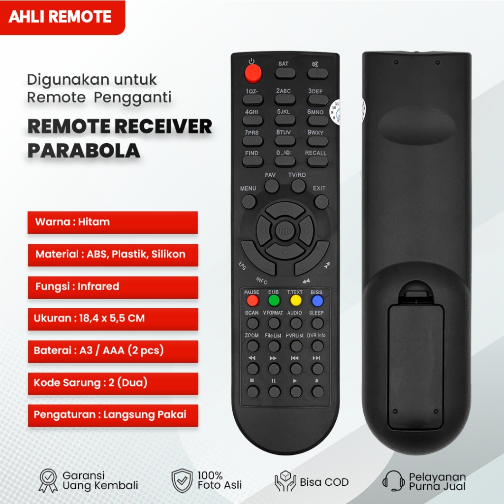 Jual Remot Receiver Tanaka T-21 Samurai / Remote Parabola Tanaka T-22 ...