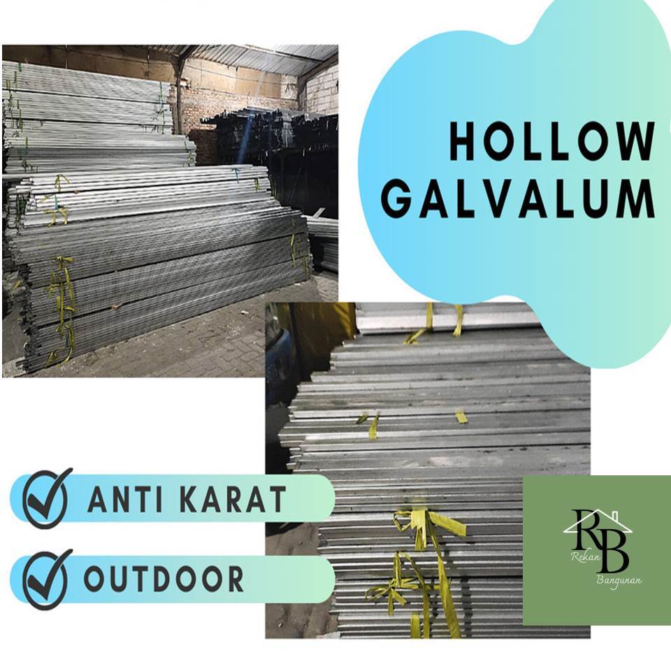 Jual Hollow Galvalum 2x4 0.6mm, Hollo Las Gypsum, Holo Gipsum ...