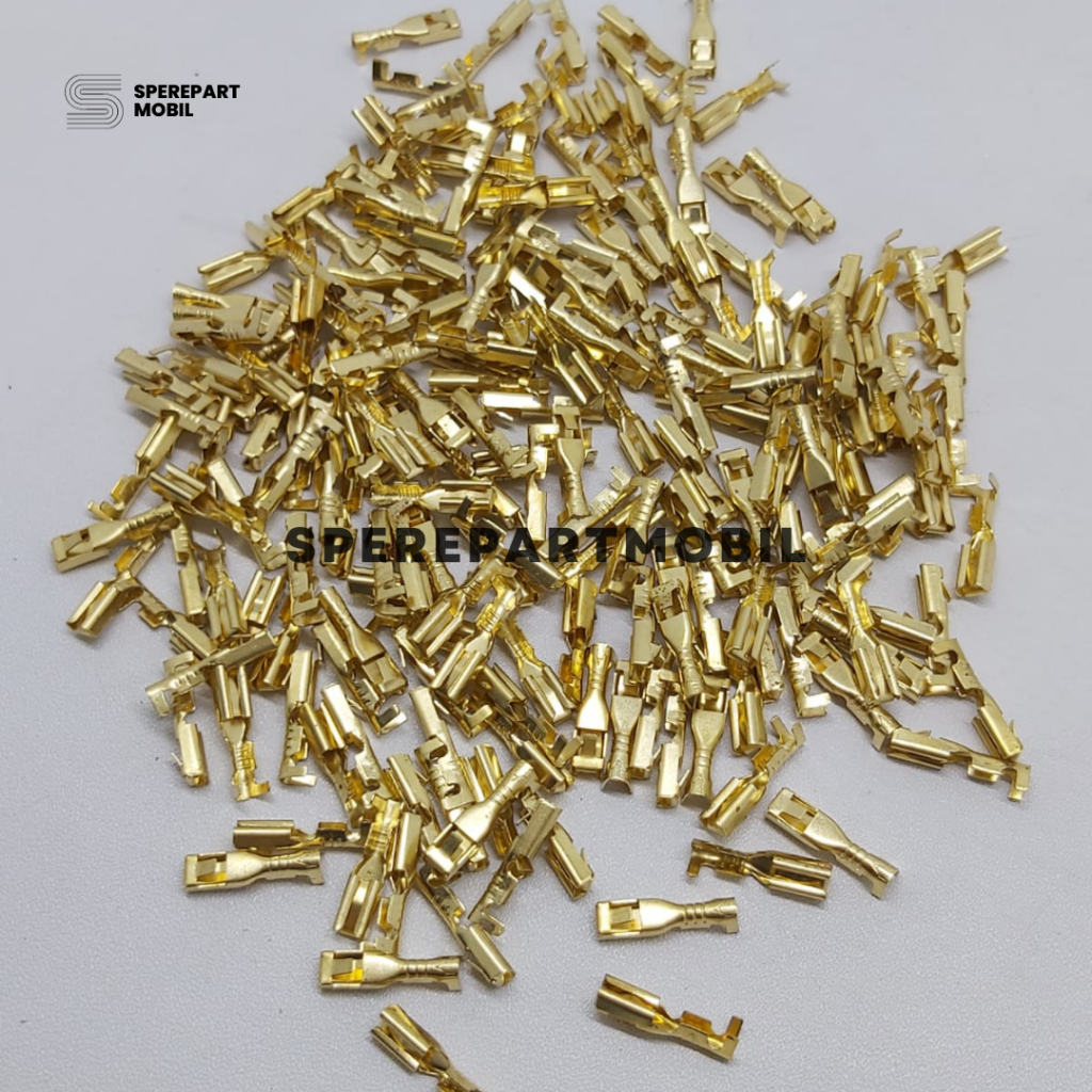 Jual 100PCS skun sekun terminal kabel gepeng mini/mikro micro kuningan ...