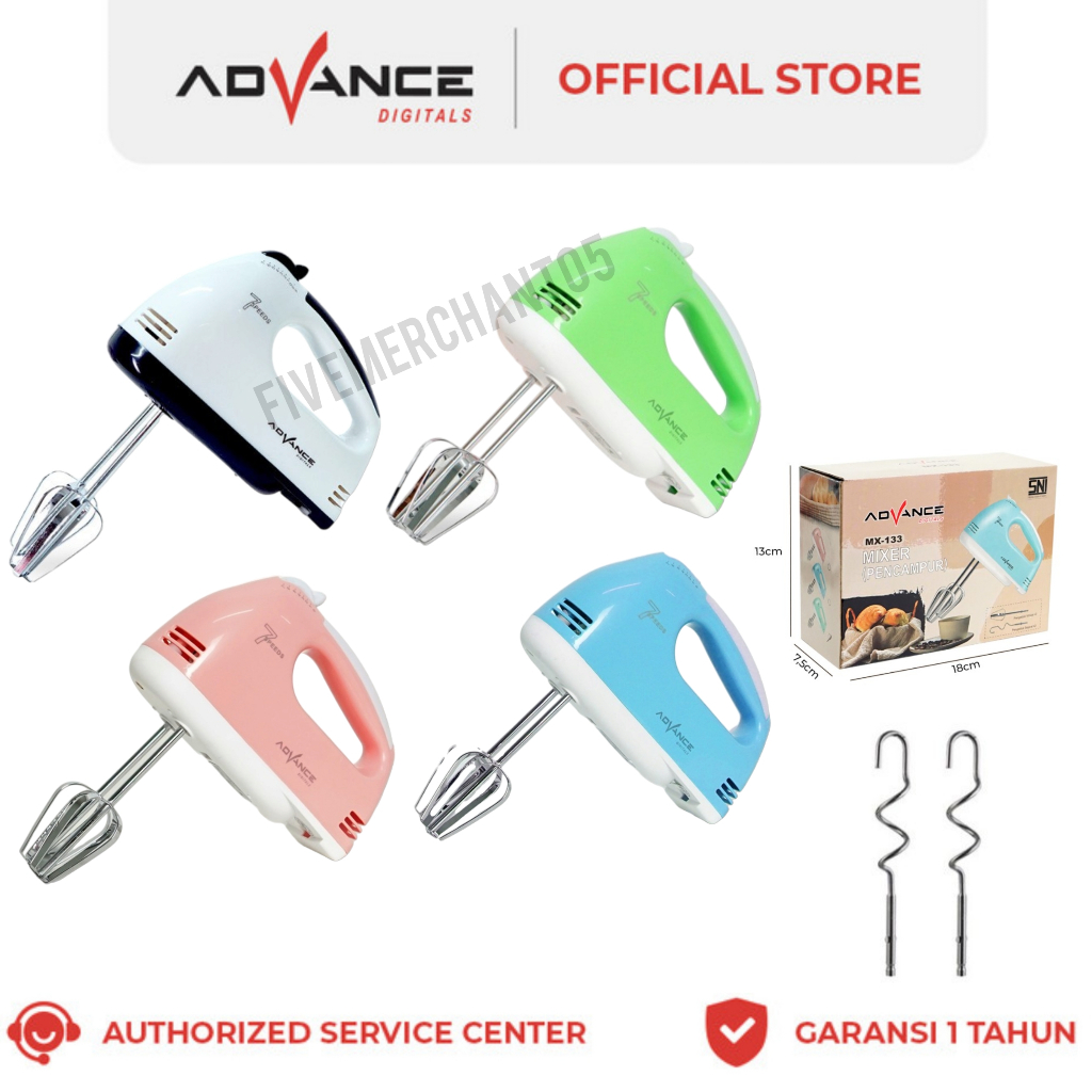 Jual Hand Mixer Advance Mx 133 Mixer Tangan Adonan Kue Roti Cake