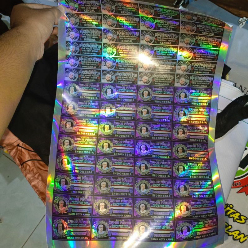 Jual (isi 50pcs++) Stiker Zahir Mania, Syekher Mania Hologram | Shopee ...