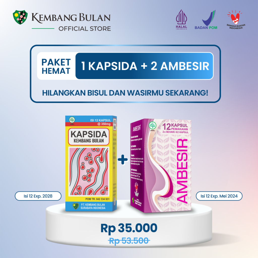 Jual [PAKET HEMAT] 1 KAPSIDA + 1 AMBESIR ISI 12 (EXPIRED OKTOBER 2025 ...