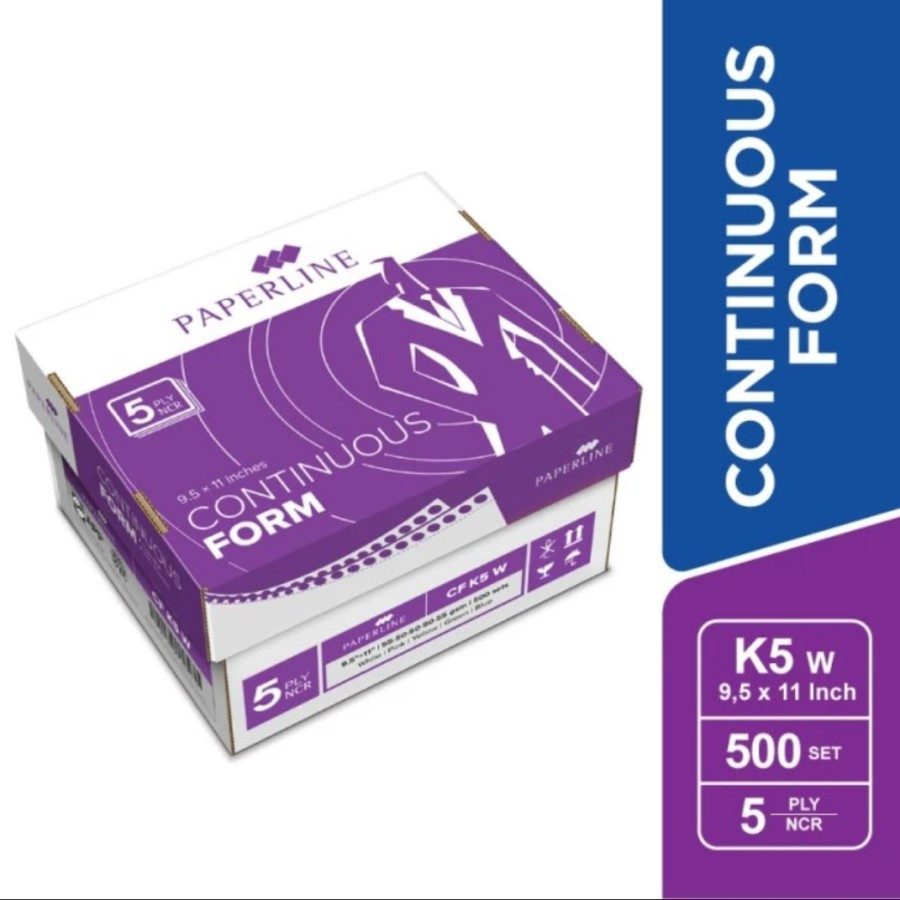 Jual Kertas Komputer Continuous Form Warna 5ply , Paperline/Sinar Dunia ...