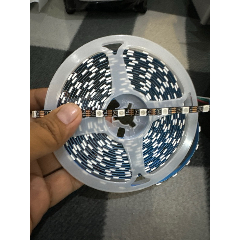 Jual 1 Rol Led strip RGB Pixel Running WS2812B 5V 60L/m lebar 5mm ...