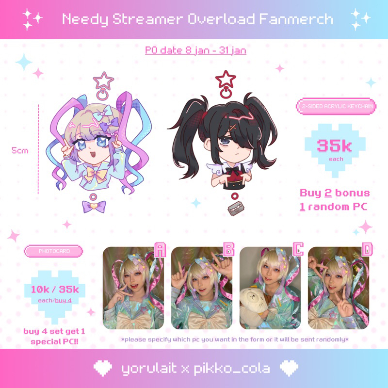Jual [READY] Fanmerch Needy Streamer Overload - Acrylic Keychain and ...