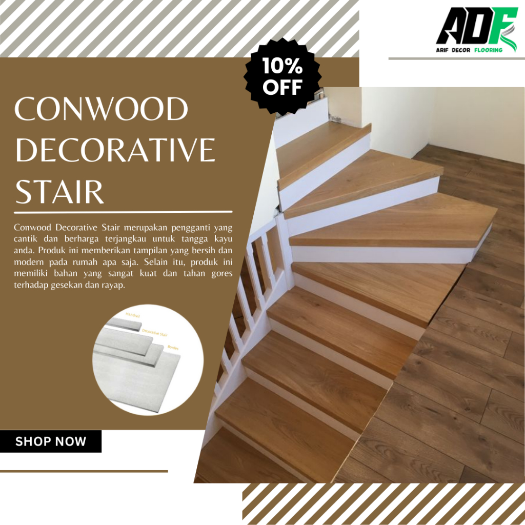 Jual TERBAIK!! CONWOOD DECORATIVE STAIR DEKORASI LANTAI TANGGA RUMAH ...