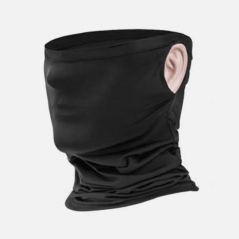Jual Masker Buff Lobang Telinga / Masker Pelindung Wajah -Polos ...