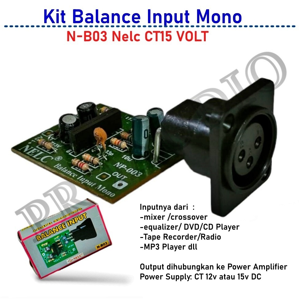 Jual KIT BALANCE INPUT MONO N-B03 NELC CT15 VOLT | Shopee Indonesia
